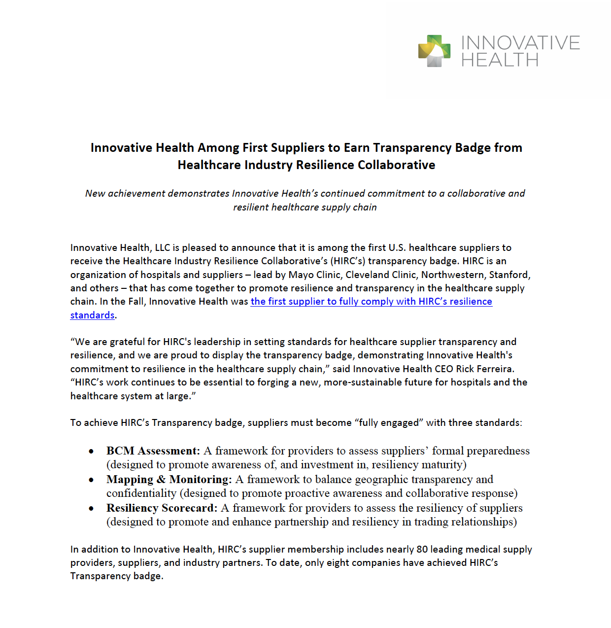 HIRC Press Release_Landing